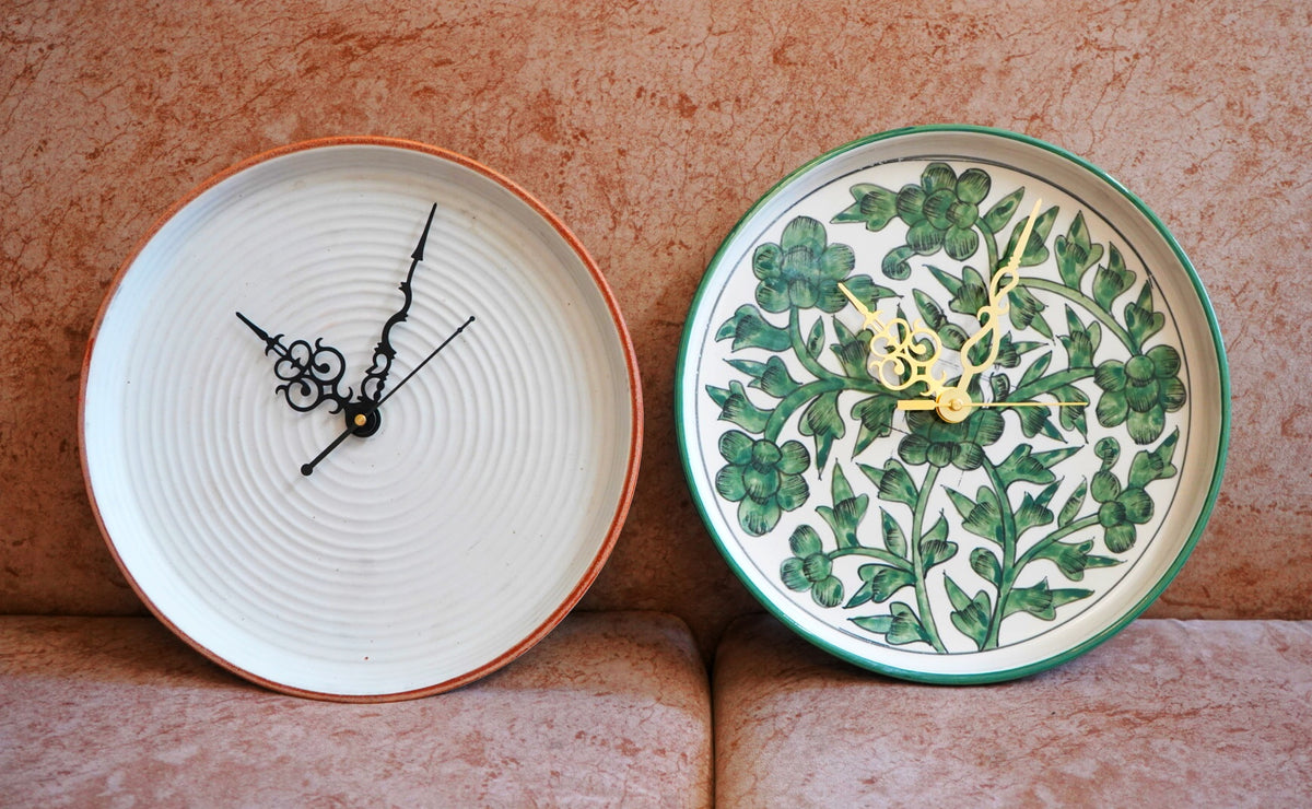 Terracotta Orbit Clock +Monsoon Garden Clock – DUST